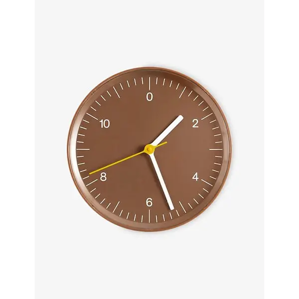 HAY Jasper Morrison Aluminium Wall Clock 26cm - Brown