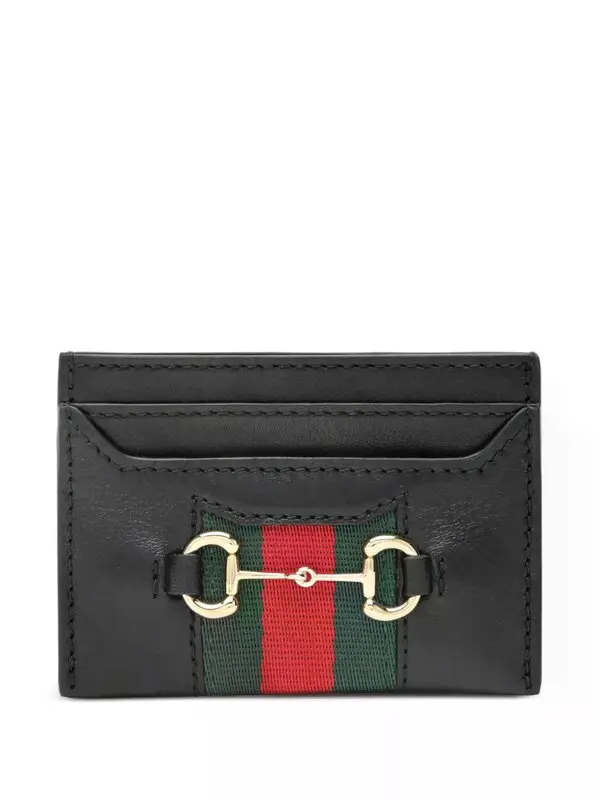 Gucci Horsebit Web Cardcase - Black