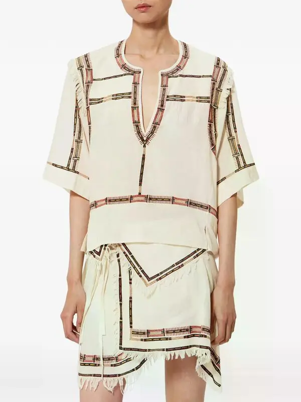 Isabel Marant Étoile Embroidered Blouse - Neutrals