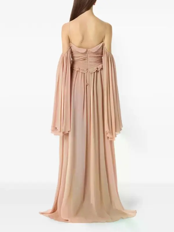 Blumarine Ruffled Detail Maxi Dress