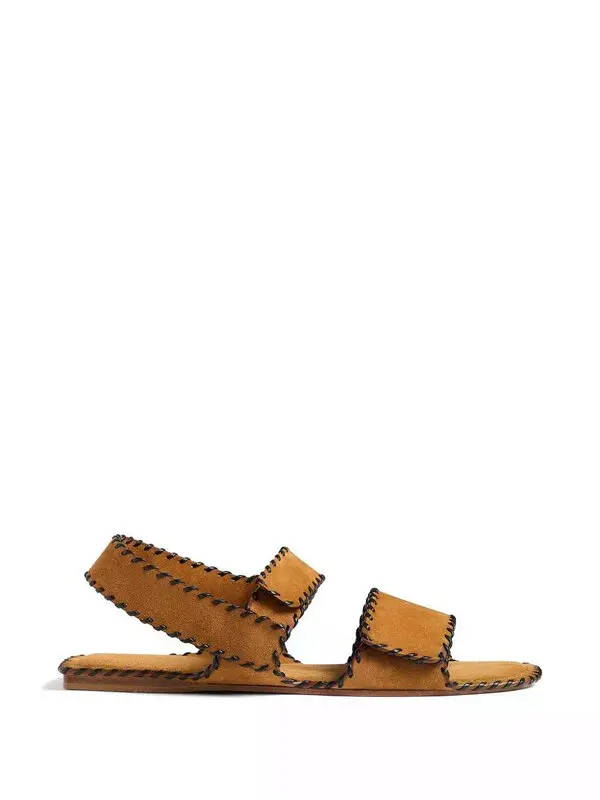 Khaite Flat Open-toe Sandals - Neutrals