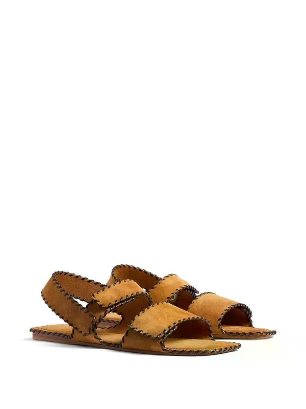 Khaite Flat Open-toe Sandals - Neutrals