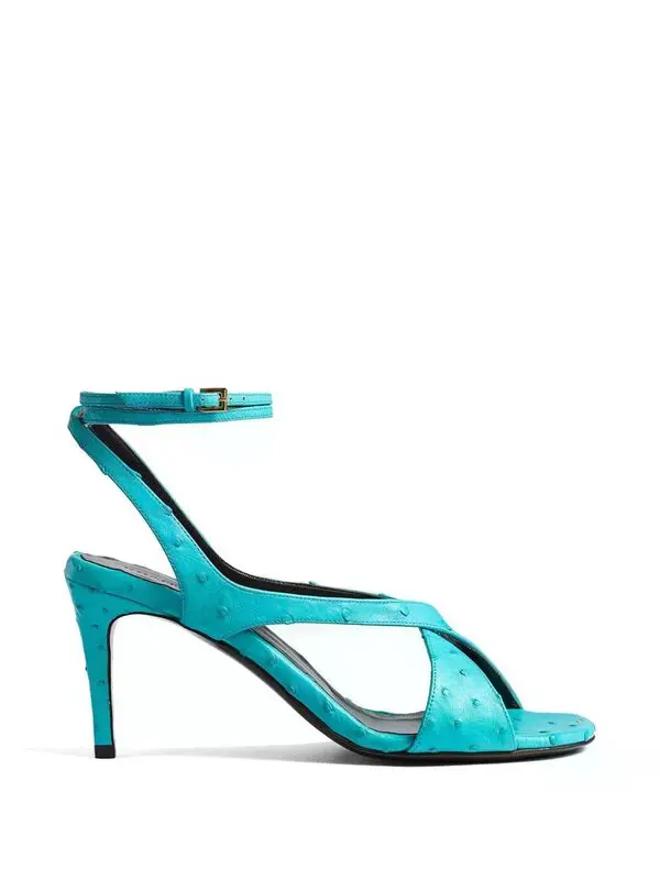 Khaite Liria Cross Strap Sandals - Blue