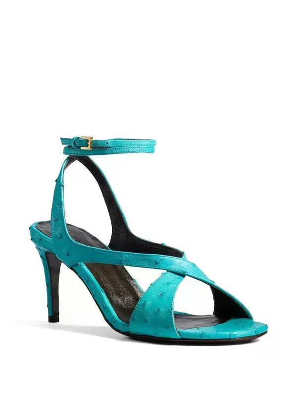 Khaite Liria Cross Strap Sandals - Blue