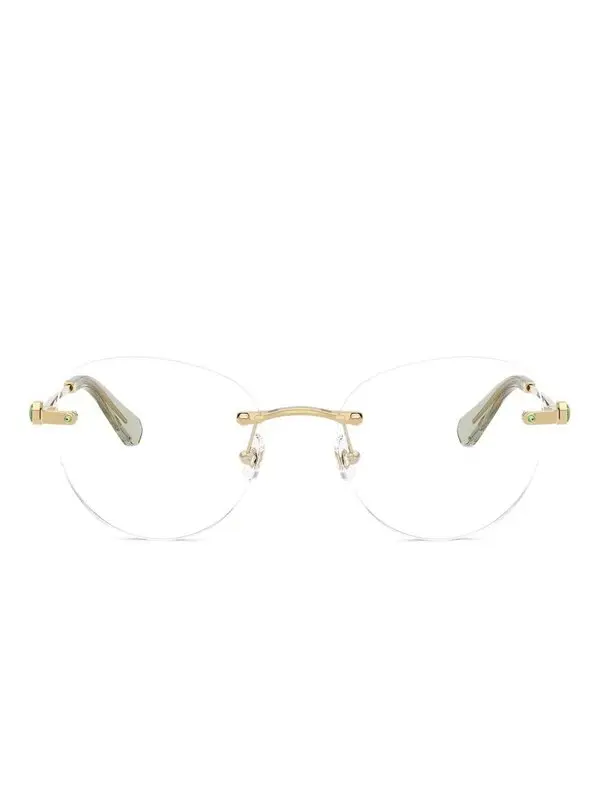 SWAROVSKI Cat-eye Frame Glasses - Gold