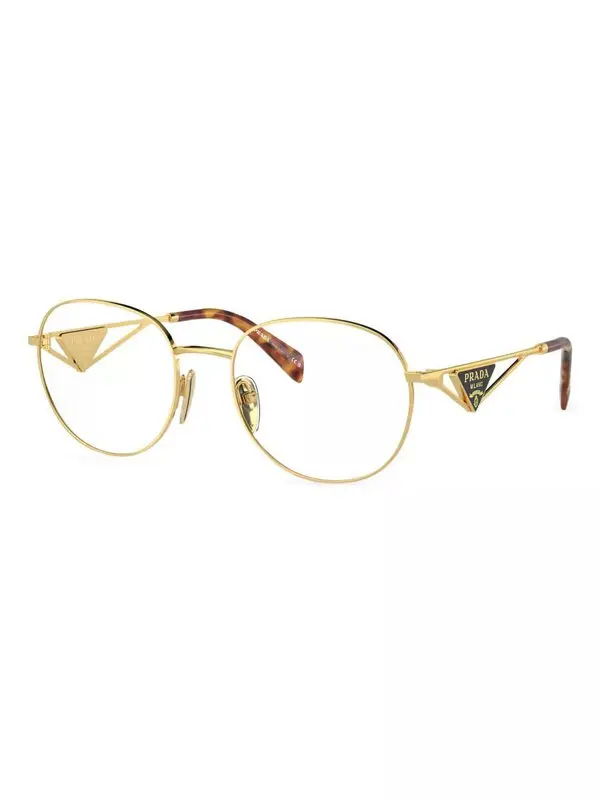 Prada Triangle-plaque Frames - Gold