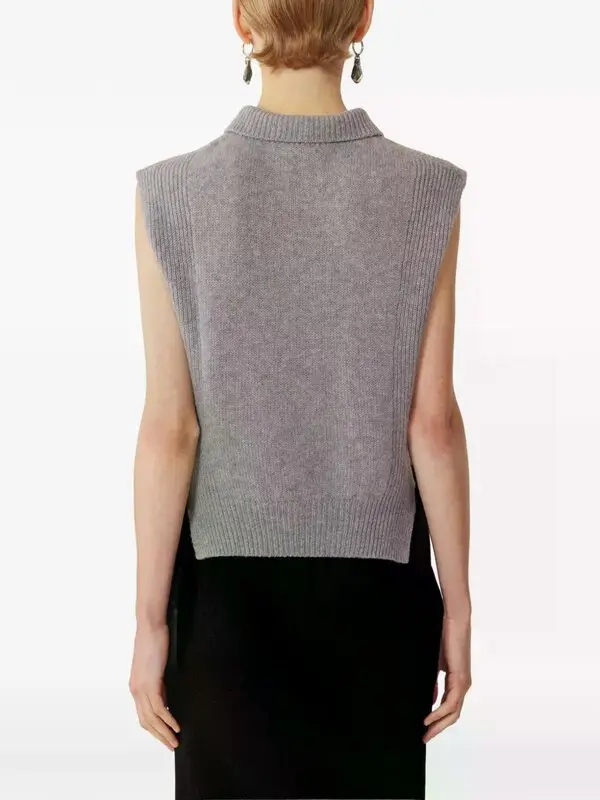 LANVIN Ribbed-trim Sweater - Grey