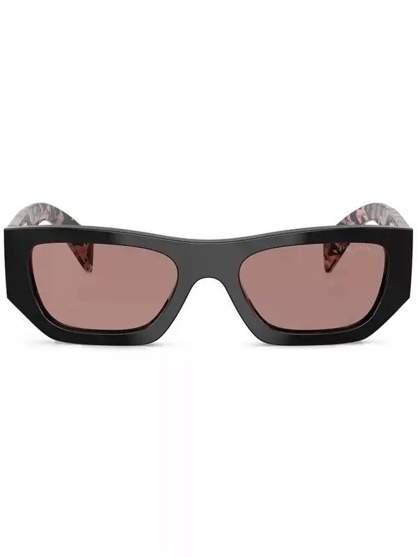 Prada Geometric-frame Sunglasses - Black
