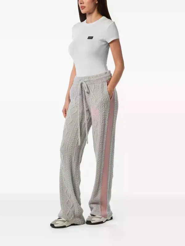 Philipp Plein Cable-knit Track Pants - Grey