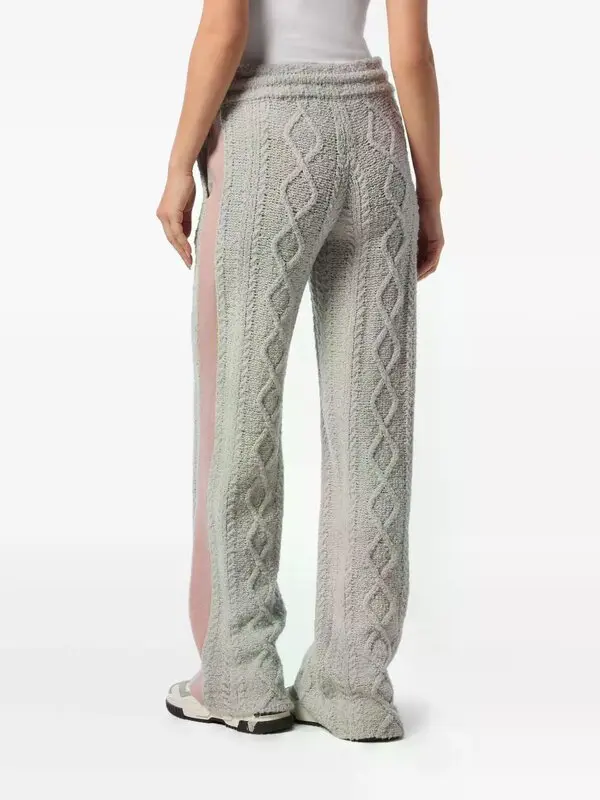 Philipp Plein Cable-knit Track Pants - Grey