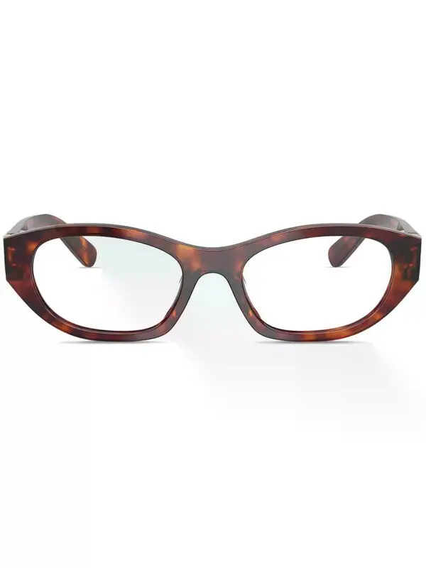 Miu Miu Oval-frame Eyeglasses - Brown