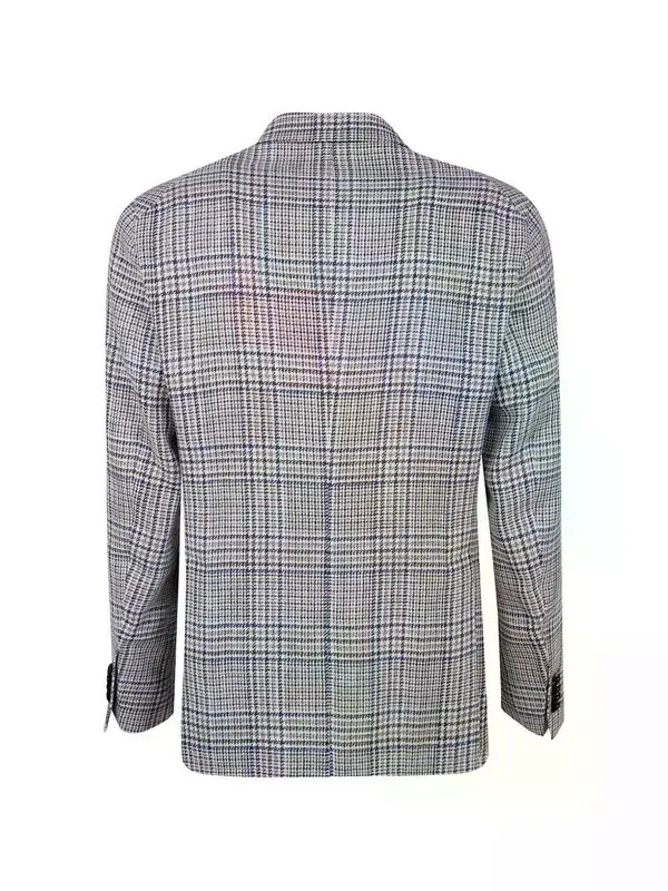 Tagliatore Double-breasted Prince Of Wales Check Blazer - Brown