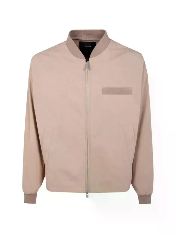Herno Perforated-panel Zip-up Jacket - Neutrals