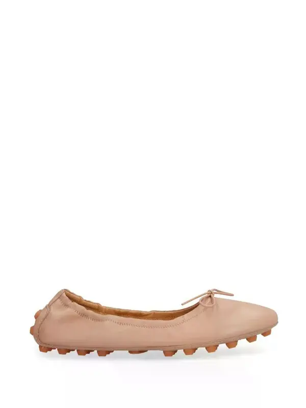 TOD'S Bow-detail Bubble Ballet Flats - Neutrals