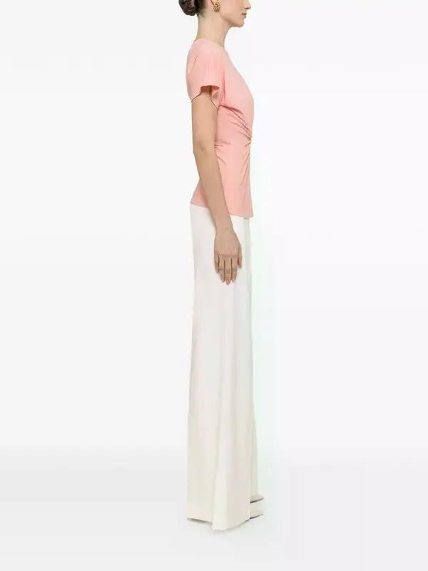 NISSA Knot-detail T-shirt - Pink