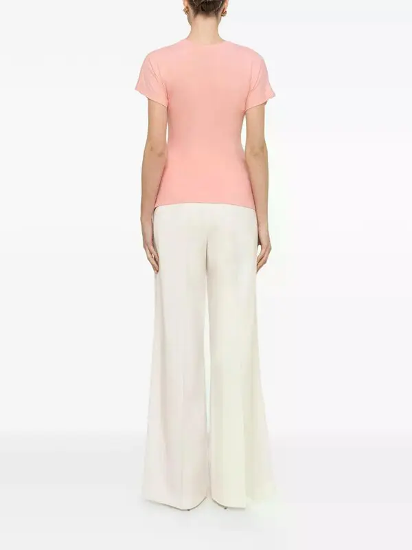 NISSA Knot-detail T-shirt - Pink