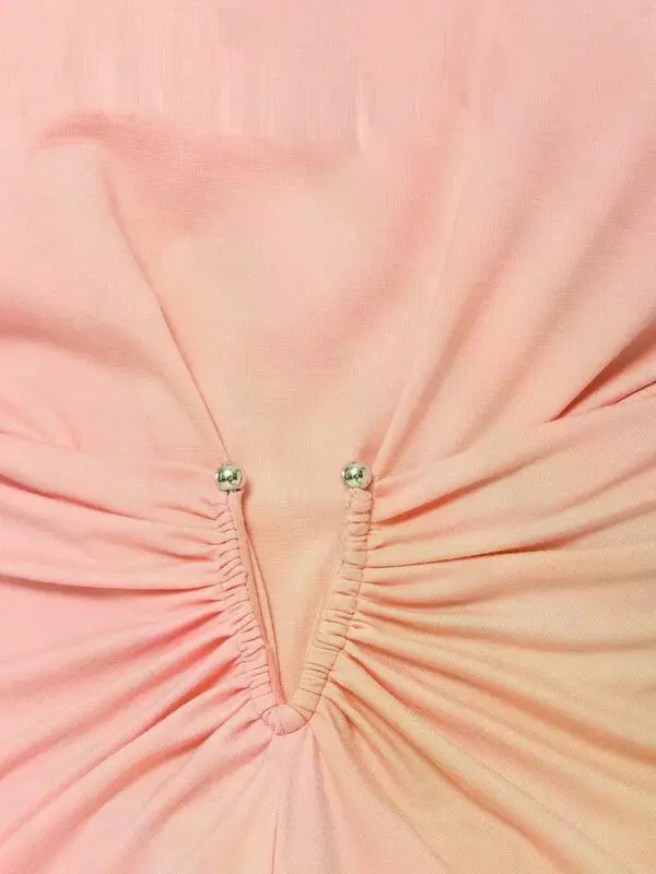 NISSA Knot-detail T-shirt - Pink