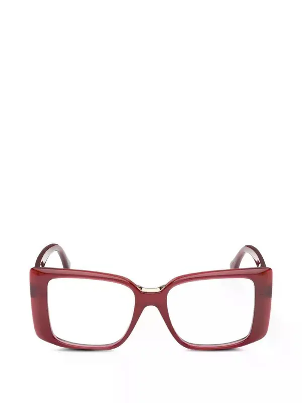 Max Mara Square-frame Glasses - Red