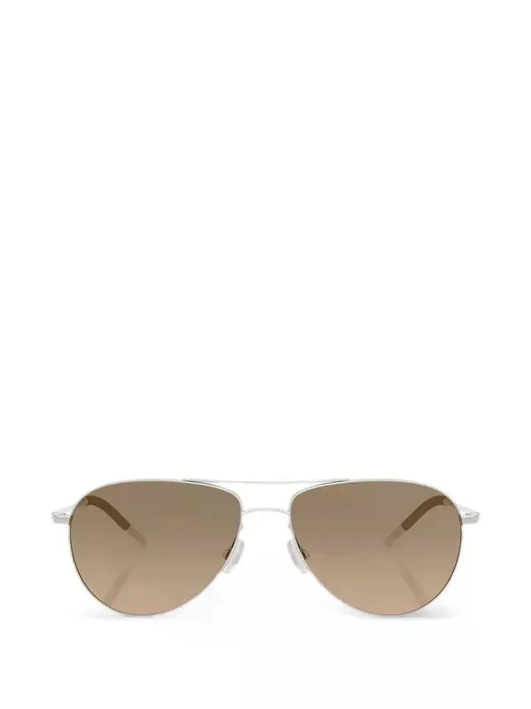 Oliver Spencer Benedict Aviator Sunglasses - Silver