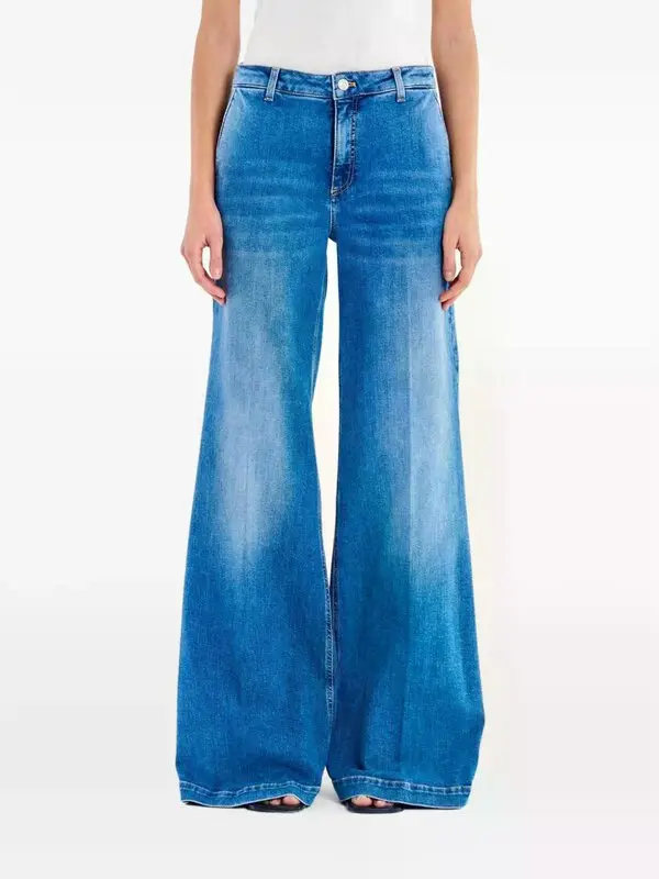 VICOLO Elena Wide-leg Denim Jeans - Blue