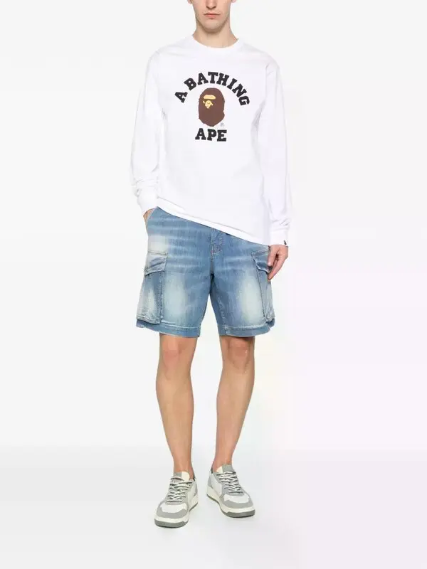 A BATHING APE Logo-detail Long-sleeve Sweatshirt