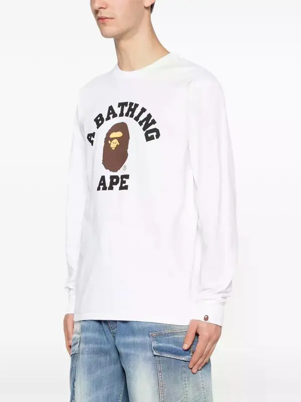 A BATHING APE Logo-detail Long-sleeve Sweatshirt