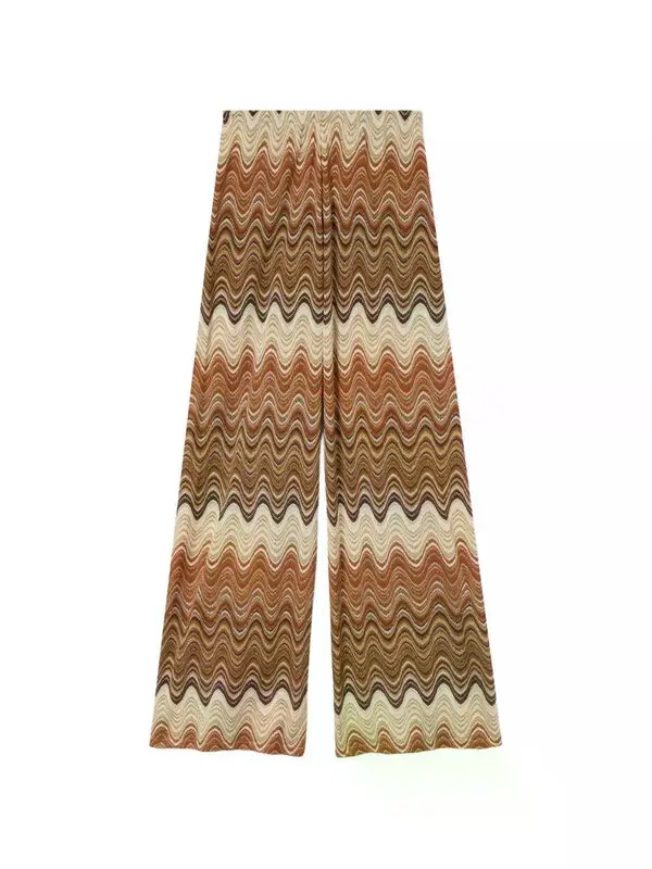 MC2 SAINT BARTH Wave-pattern Trousers - Brown