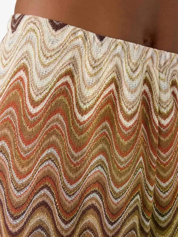 MC2 SAINT BARTH Wave-pattern Trousers - Brown