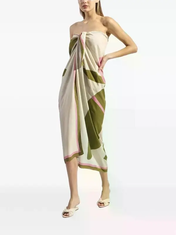 ADRIANA DEGREAS Leaf-print Sarong
