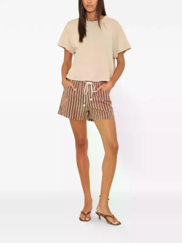 Xirena Striped Shorts - Brown