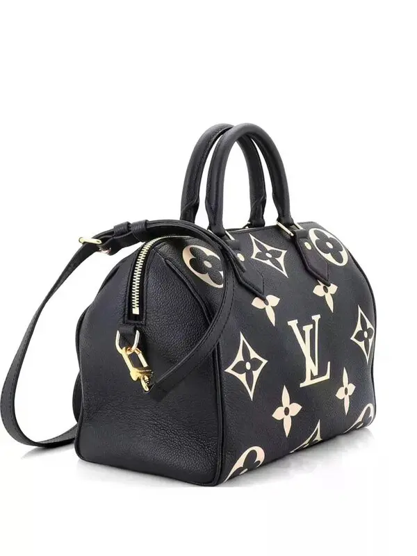 LOUIS VUITTON Speedy Bandouliere 25 Bicolor Monogram Empreinte - Black