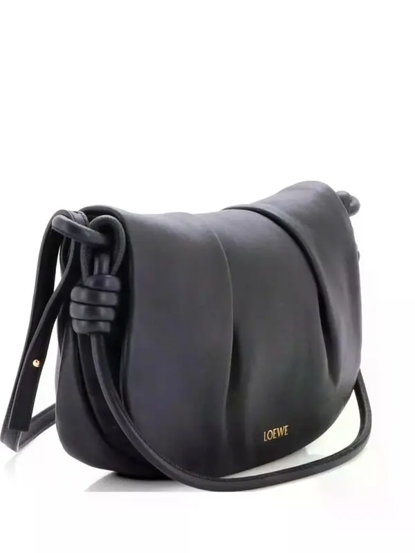 Loewe Paseo Leather Shoulder Bag - Black