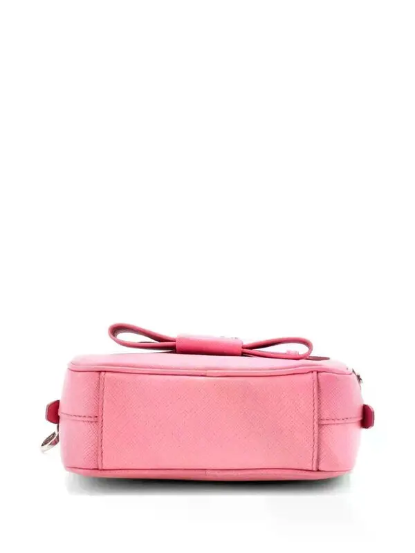 Prada Bow Camera Saffiano Leather Mini Crossbody Bag