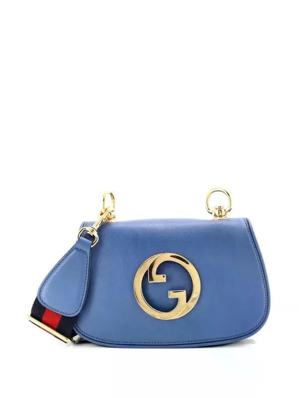 Gucci Blondie Nm Flap Bag Leather Mini - Blue