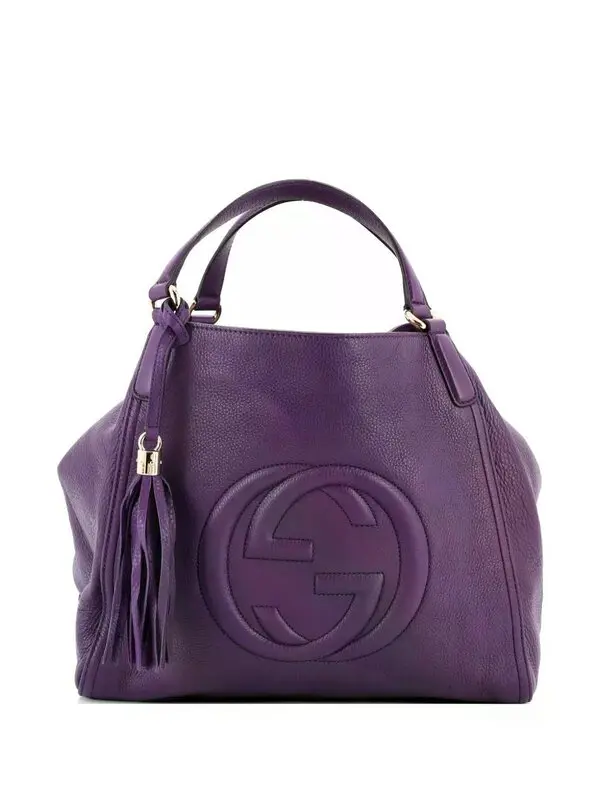 Gucci Soho Leather Medium Shoulder Bag - Purple