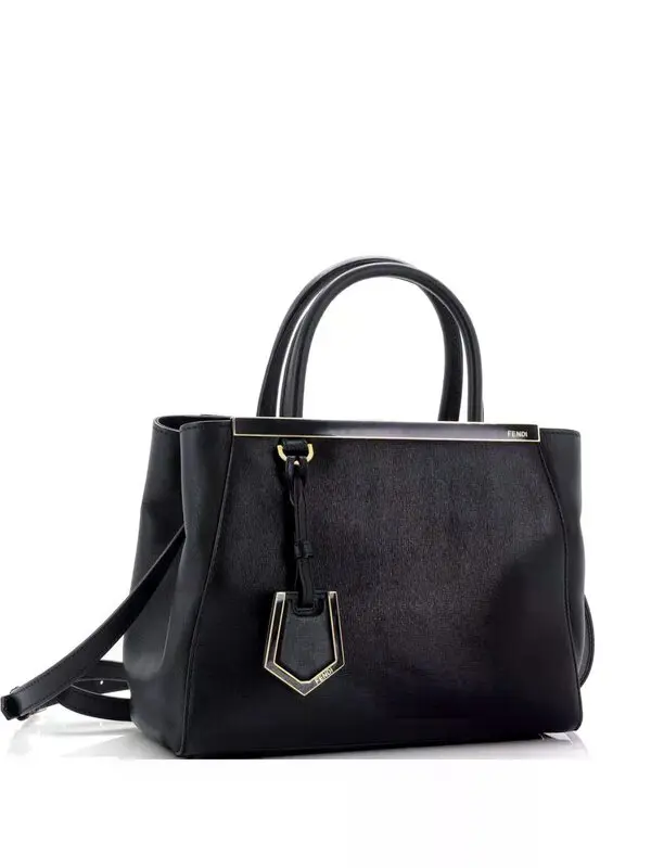 Fendi 2jours Leather Petite Satchel - Black