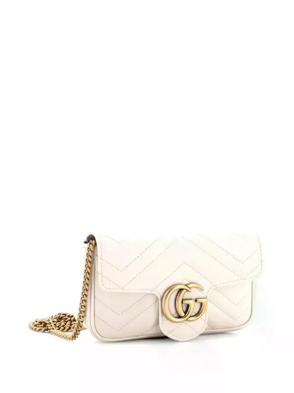 Gucci Gg Marmont Flap Super Mini Crossbody Bag - Neutrals