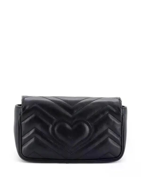 Gucci Gg Marmont Flap Super Mini Bag - Black
