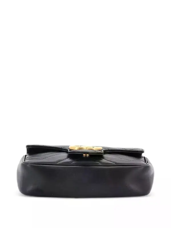 Gucci Gg Marmont Flap Super Mini Bag - Black