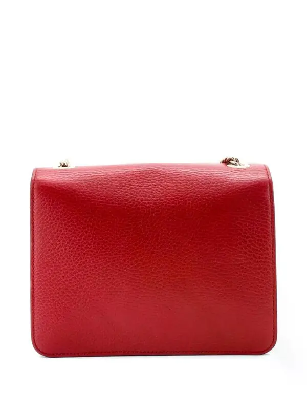 Gucci Interlocking Leather Small Shoulder Bag - Red