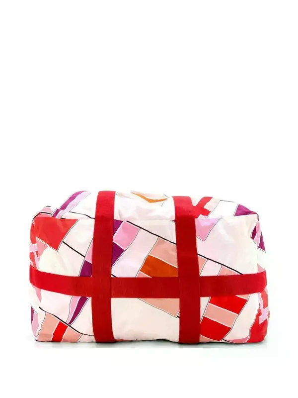 Hermès Drapeaux Au Vent Printed Canvas Large Shoulder Bag - Pink