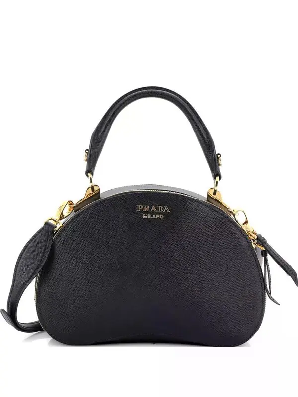 Prada Sidonie Convertible Bowler Handbag Saffiano Leather Medium