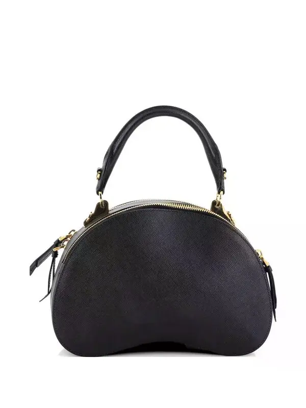 Prada Sidonie Convertible Bowler Handbag Saffiano Leather Medium