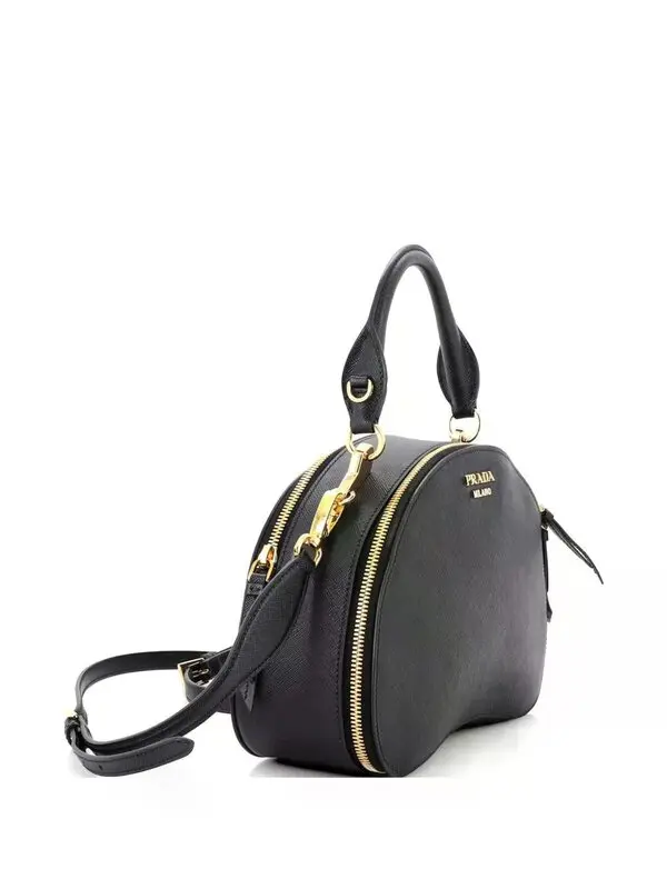 Prada Sidonie Convertible Bowler Handbag Saffiano Leather Medium