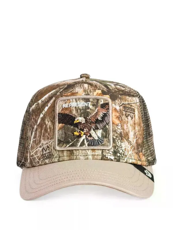 GOORIN BROS Camouflage-print Trucker Hat With Eagle Patch - Neutrals