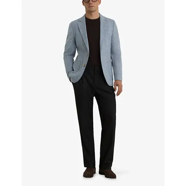 REISS Manci Single-breasted Woven Blazer