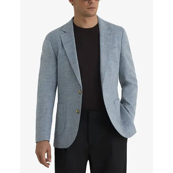 REISS Manci Single-breasted Woven Blazer