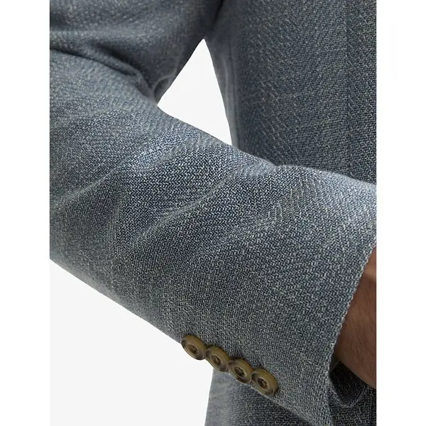 REISS Manci Single-breasted Woven Blazer