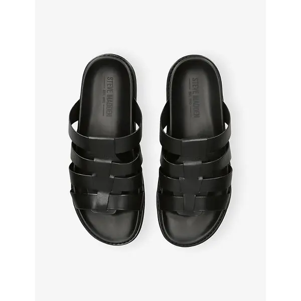 Steve Madden Leather Ankara Sandals - Black