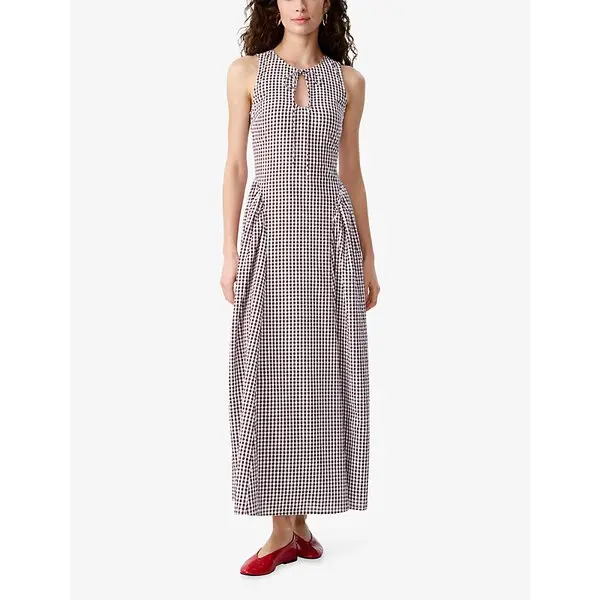 OMNES Margate Gingham-print Cotton Maxi Dress